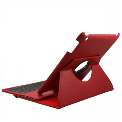 PROTECTOR PARA IPAD 2 CON TECLADO BLUETOOTH, COLOR ROJO ...