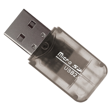 LECTOR USB V2.0, MICRO SD, "MINI", NEGRO TRANSLUCIDO :: DataComponents ...
