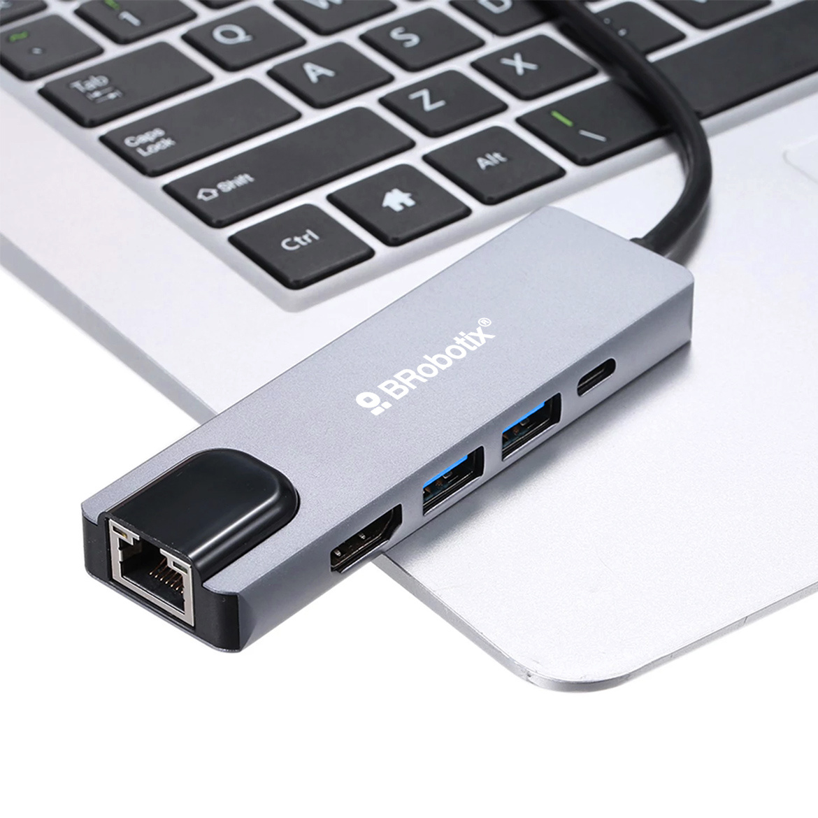 DOCKING 5 EN 1: CONECTOR TIPO C A HDMI 4K 30HZ, USB V3.0 x2, USB TIPO C ...