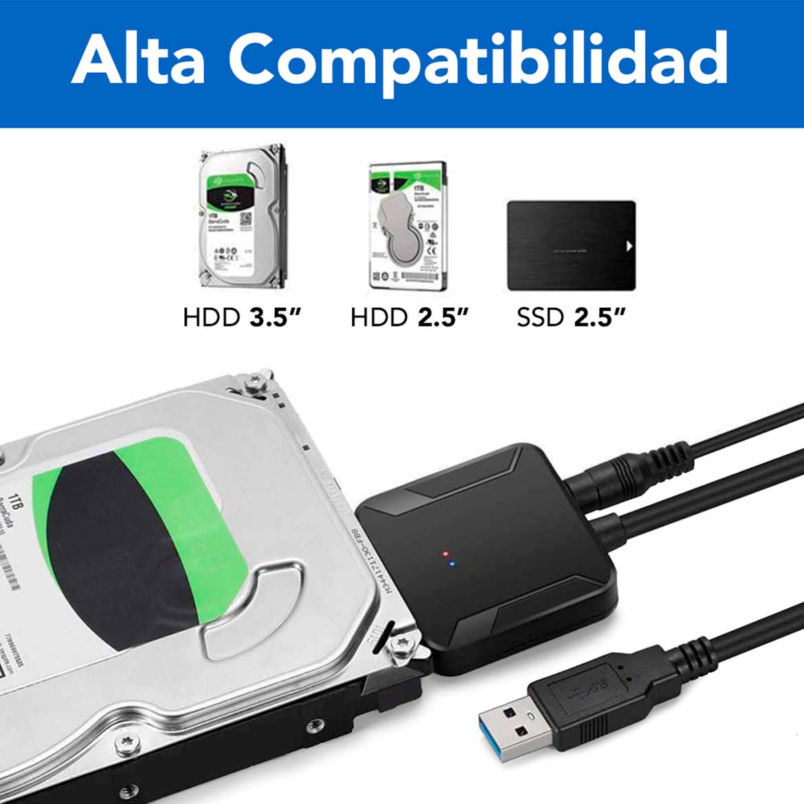 CONVERTIDOR USB V3.0 A SATA 2.5" :: DataComponents Mayoreo