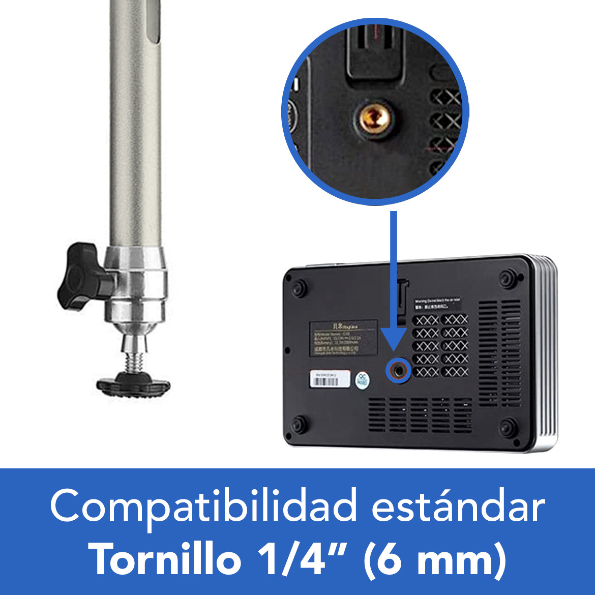 SOPORTE UNIVERSAL PARA PROYECTOR MINI, TECHO O PARED, ALUMINIO ...
